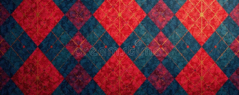 Classic Argyle Diamond Pattern in Muted Tones Repeat Texture Knit Stock ...