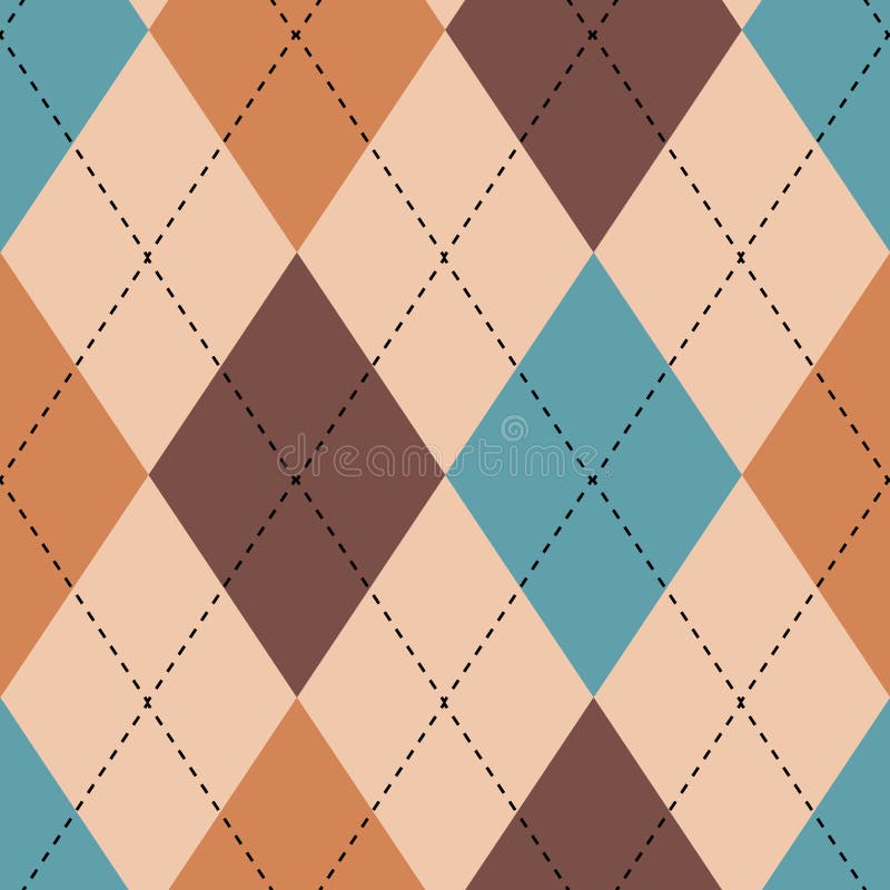 Classic Argyle Seamless Vector Pattern Background. Geometric Blue ...