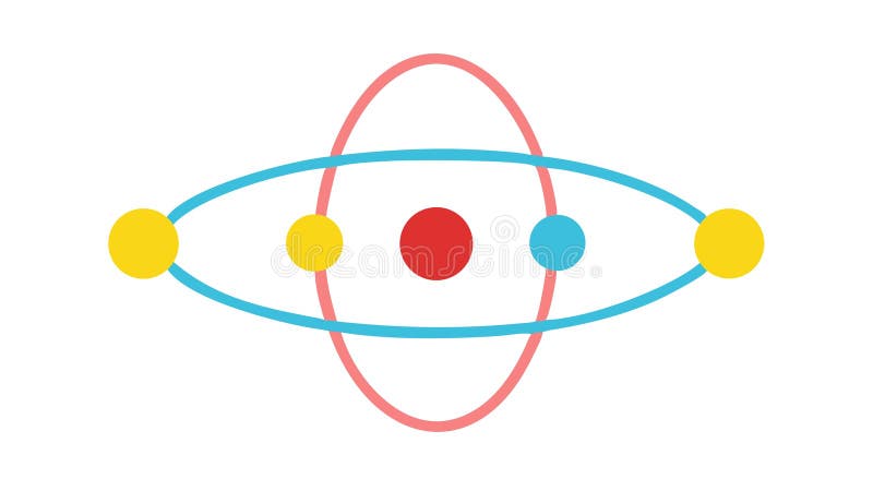 Classic Atomic Structure Diagram Symbol for Science and Physics ...