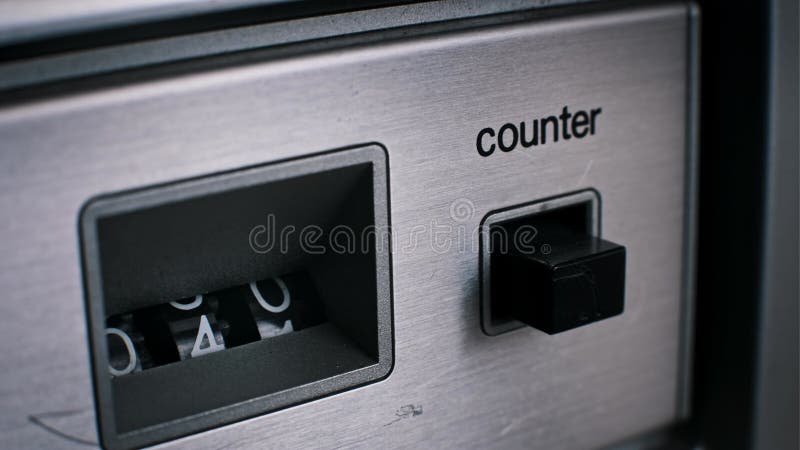 Classic Audio Player Counter Increments Stock Video - Video of analog ...