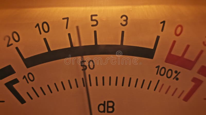 Classic Audio VU Meter with Precision Needle Stock Footage - Video of ...
