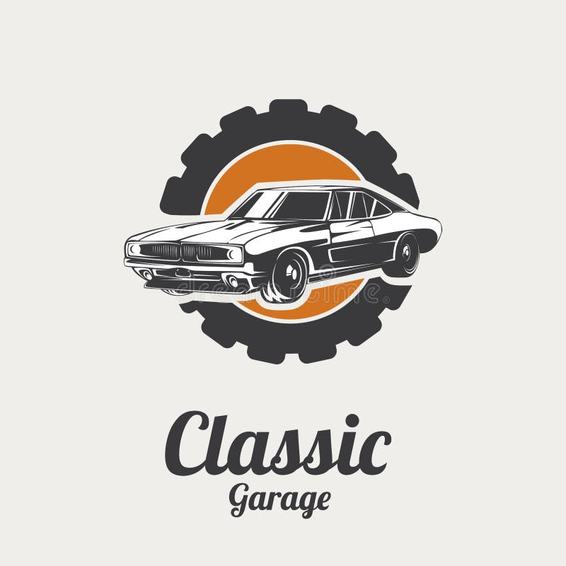 Classic Automotive Garage Car Vector, Car Repair and Modification Logo ...