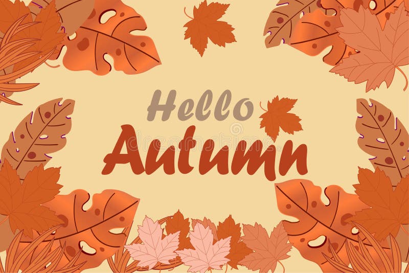 Classic Autumn Leaf Wallpaper Background Stock Vector - Illustration of ...