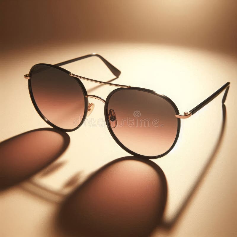 Classic Aviator Sunglasses with Gradient Tints Stock Illustration ...
