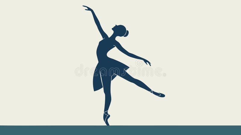 Classic Ballet Dancer Silhouette in an Elegant Motion, Vector Design ...