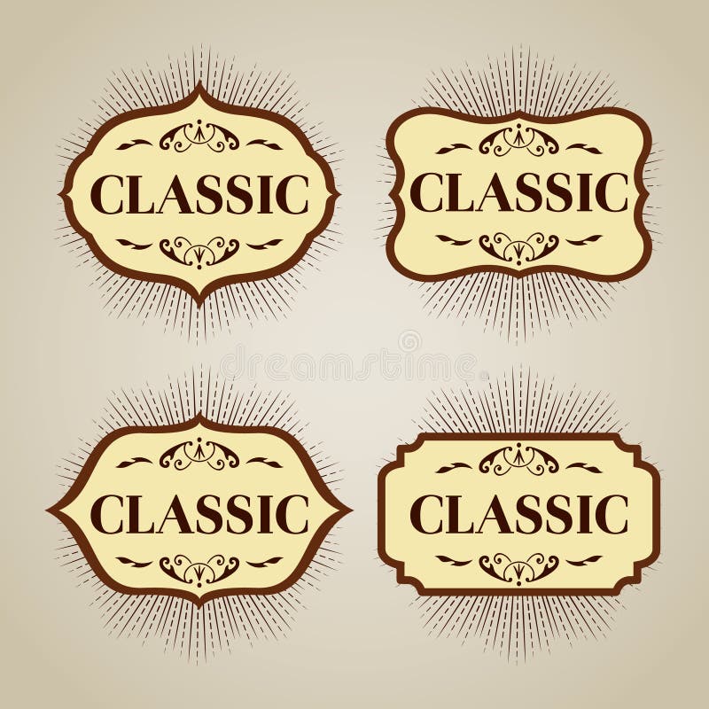 Classic Banner for Logo or Sign Stock Vector - Illustration of note ...