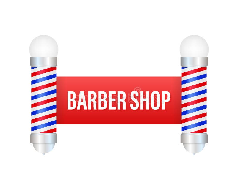 Classic Barber Shop Pole. Vector Stock Illustration Stock Vector ...
