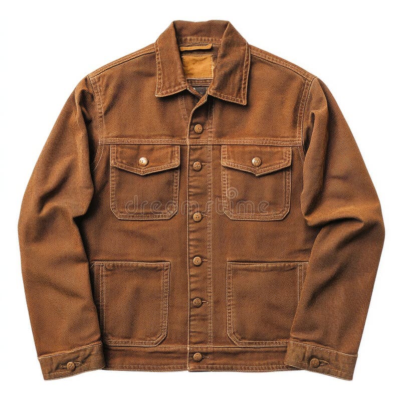 A Classic Barn Jacket, Neatly Displayed Against a White Background ...