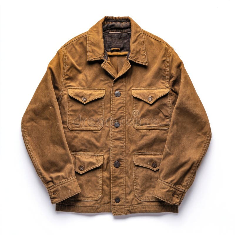 A Classic Barn Jacket, Neatly Displayed Against a White Background ...