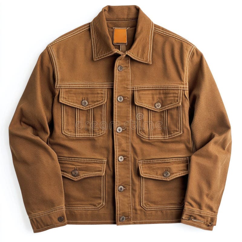 A Classic Barn Jacket, Neatly Displayed Against a White Background ...
