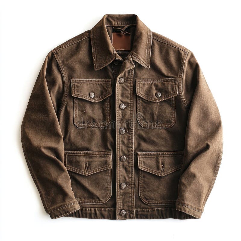 A Classic Barn Jacket, Neatly Displayed Against a White Background ...
