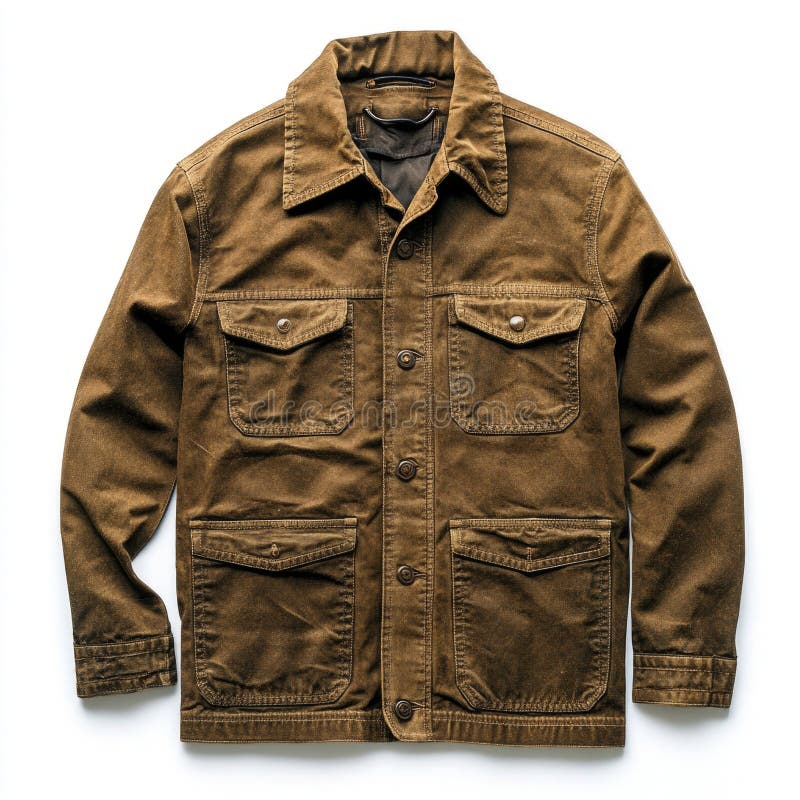 A Classic Barn Jacket, Neatly Displayed Against a White Background ...