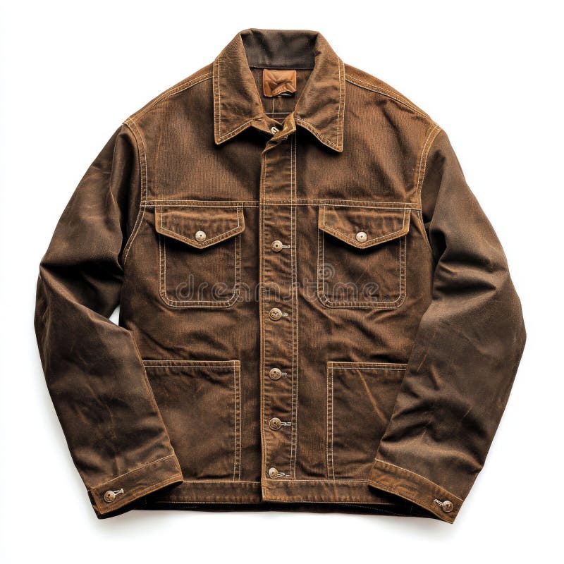 A Classic Barn Jacket, Neatly Displayed Against a White Background ...