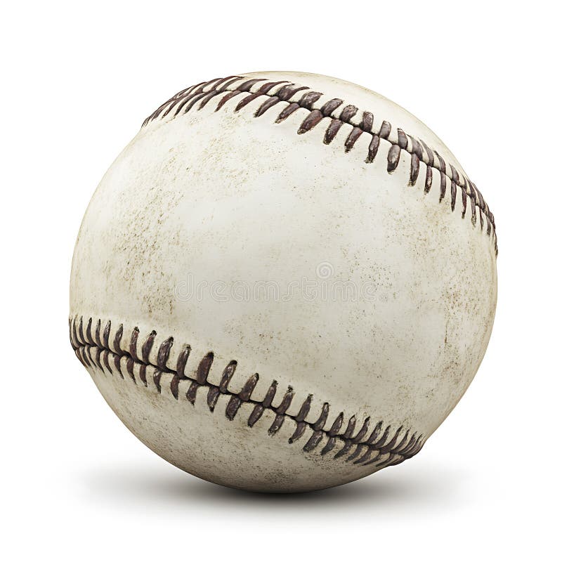 Classic Baseball on Clean White Background Ideal for Sports Graphics ...