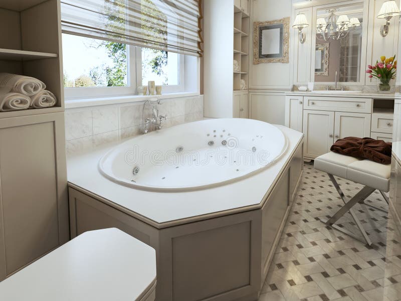 Classic Bathroom stock image. Image of comfortable, classic - 59209481