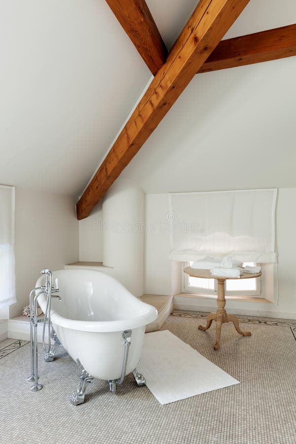 Classic Bathroom With Old Bathtub Stock Photo - Image of indoors, bath ...