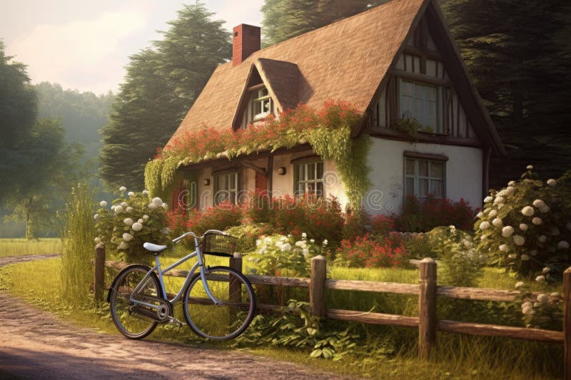 Cottage with Classic Style House Exterior in Modern Design with Large ...