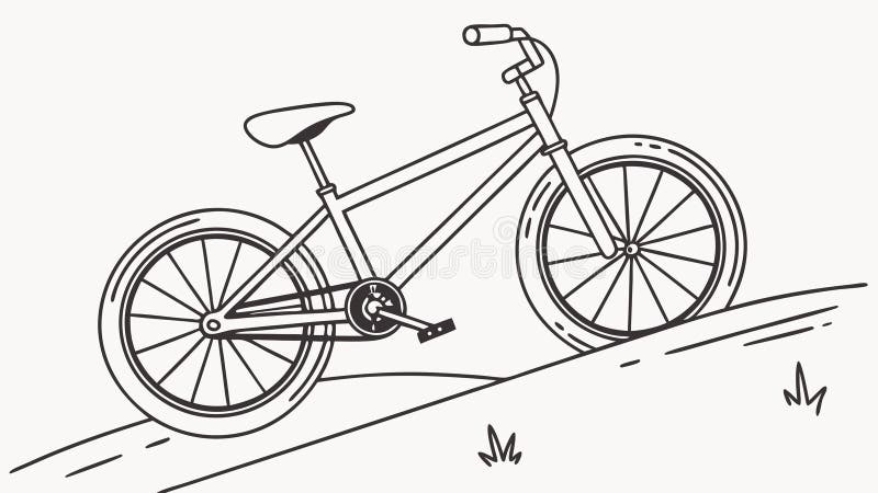 Classic Bicycle Side View, Eco-friendly Transport, Vector Design ...