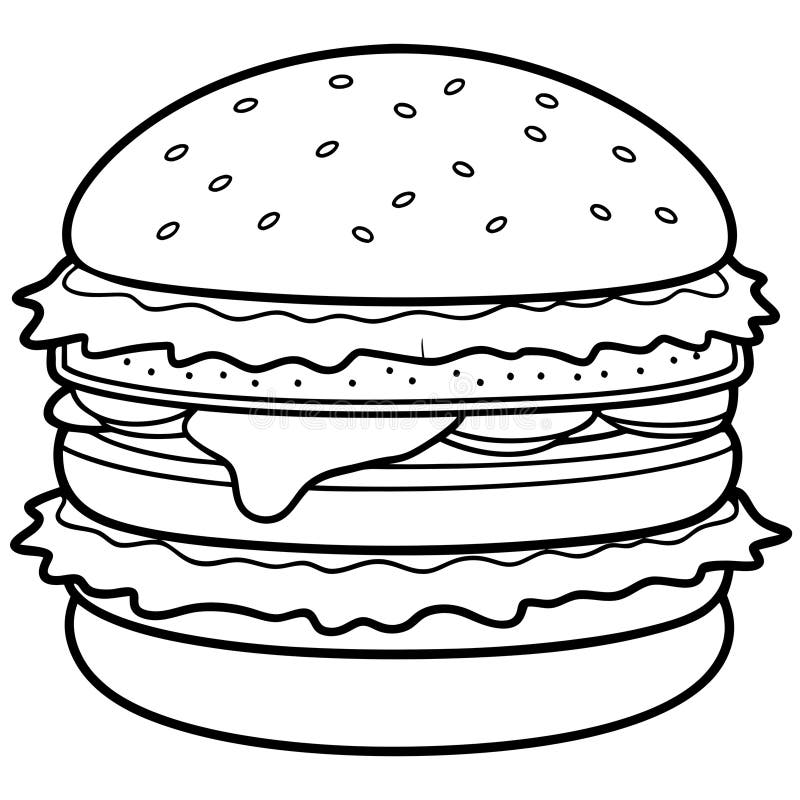 Classic Big Mac Burger on Transparent Background Stock Vector ...