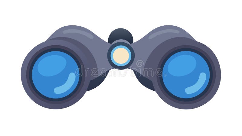 Classic Binoculars Observation Tool Icon, Wildlife Safari Vector Design ...