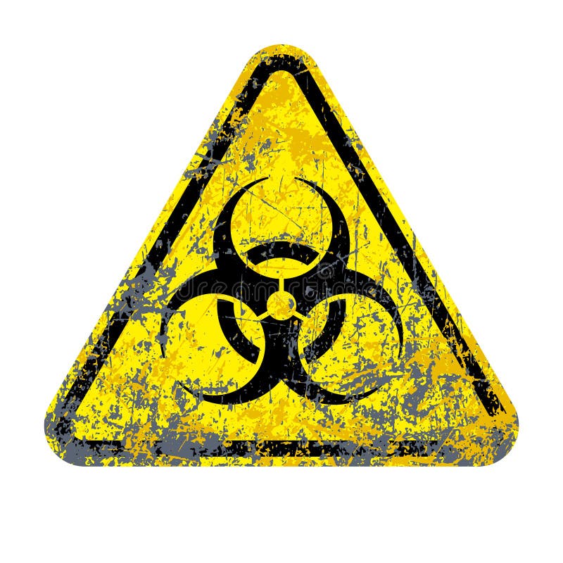 Distressed Grunge Biohazard Symbol Classic Stock Vector - Illustration ...