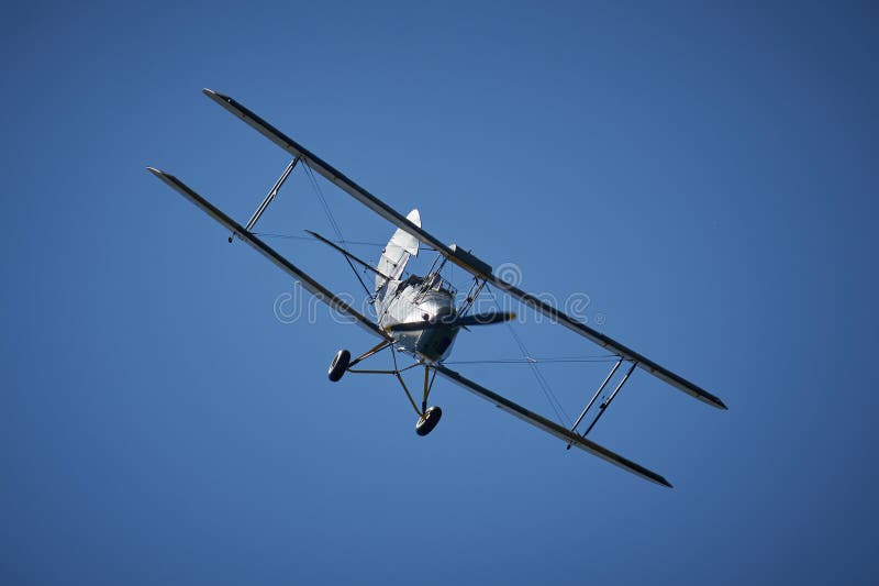 A Classic Biplane with a Single Propeller and Dual Wings Editorial ...