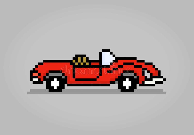 Classic 8 Bit Car Pixel Art. Vector Illustration of a Car Stock Vector ...