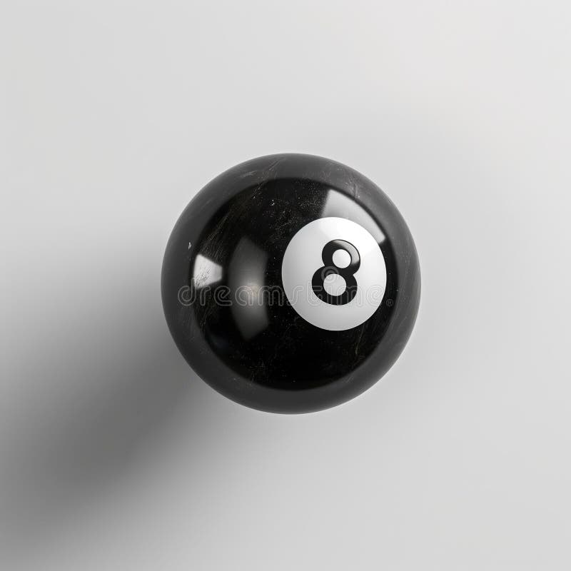 Classic Black Billiard 8 Ball, Generative AI Stock Illustration ...