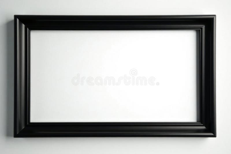 Classic Black Frame, Crisp Edges, White Backdrop , Border, Artwork ...