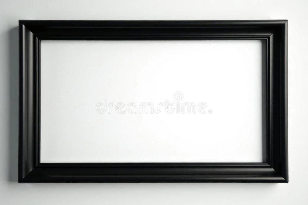 Classic Black Frame, Crisp Edges, White Backdrop , Border, Artwork ...