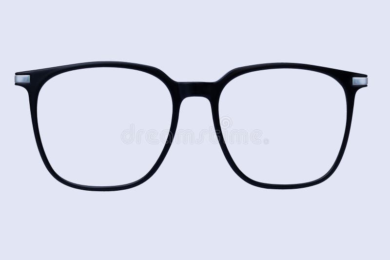 Classic Black Frame Eyeglasses Isolated on White Background Stock Photo ...