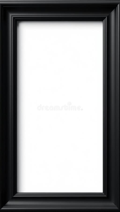 Classic Black Frame, Sharp Edges, White Backdrop , Product Display, Art ...