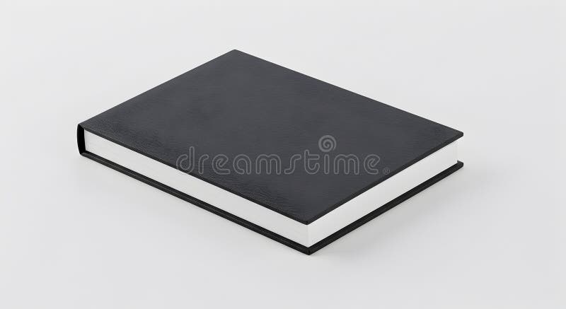 Classic Black Hardcover Book Isolated on a Clean White Surface Backdrop ...