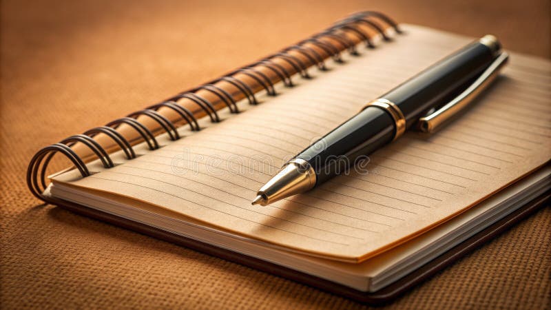 A Classic Black Pen Rests on an Open Notebook Symbolizing New ...