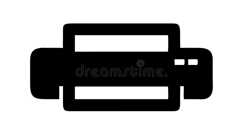 Classic Black Printer Vector Icon Illustration, Vector Design ...