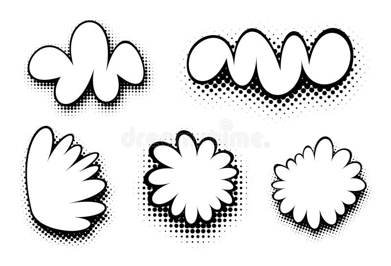 Classic Comic Speech Bubbles Stock Vector - Illustration of vintage ...