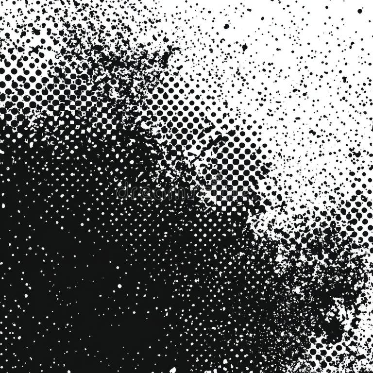 A Classic Black and White Halftone Design with Evenly Spaced Dots, Ideal for Use As a Texture or ...