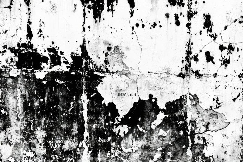 A Classic Black and White Image of an Ancient Stone Wall with Worn-out ...