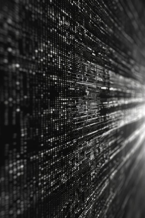 A Classic Black and White Image of an Old Computer Screen Stock Photo ...