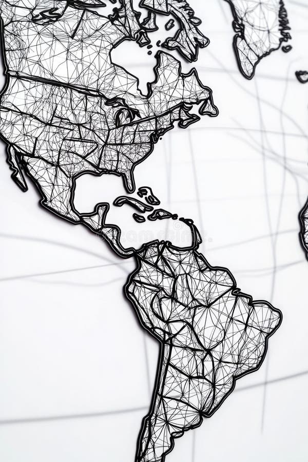 A Classic Black and White Image of the World Map, Ideal for Use in ...