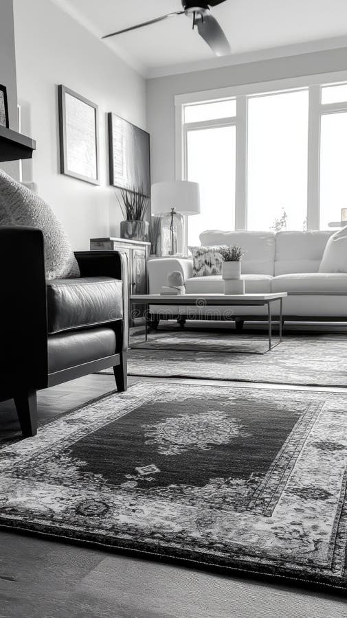 A Classic Black and White Interior Design Concept Stock Image - Image ...