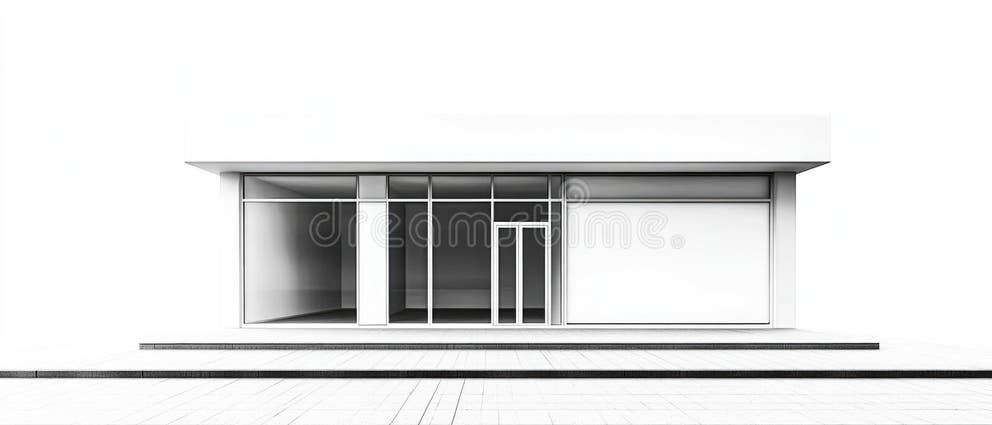 A Classic Black and White Photo of an Old-fashioned Storefront Stock ...