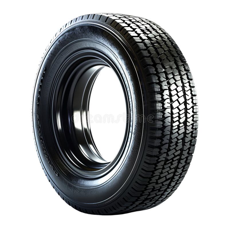 A Classic Blackwall Radial Tire with a Deep Tread Pattern, Designed for ...