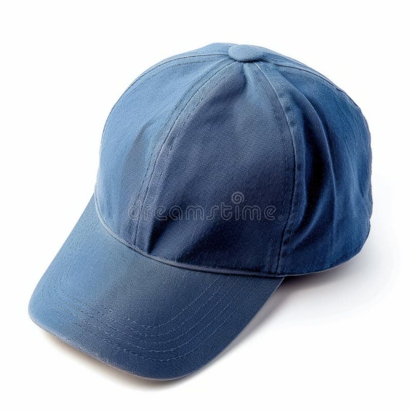 A Classic Blue Baseball Cap, Isolated on a White Background. Stock ...