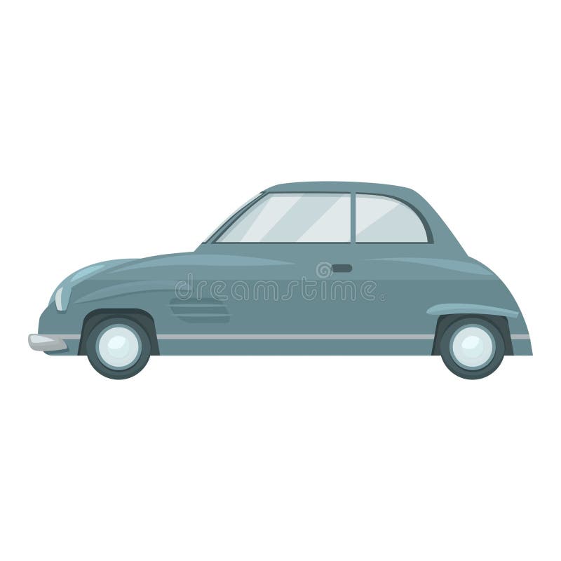 Classic Blue Car Driving Side View Isolated Stock Vector - Illustration ...