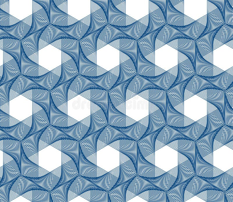 Classic Blue Color 2020 Web Graphic Pattern. Vector Blue Guilloche ...