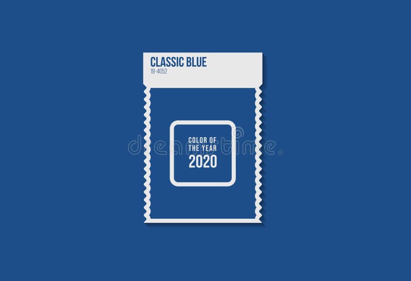 Classic Blue Color of the Year 2020, Trendy Color of 2020 Stock Vector ...