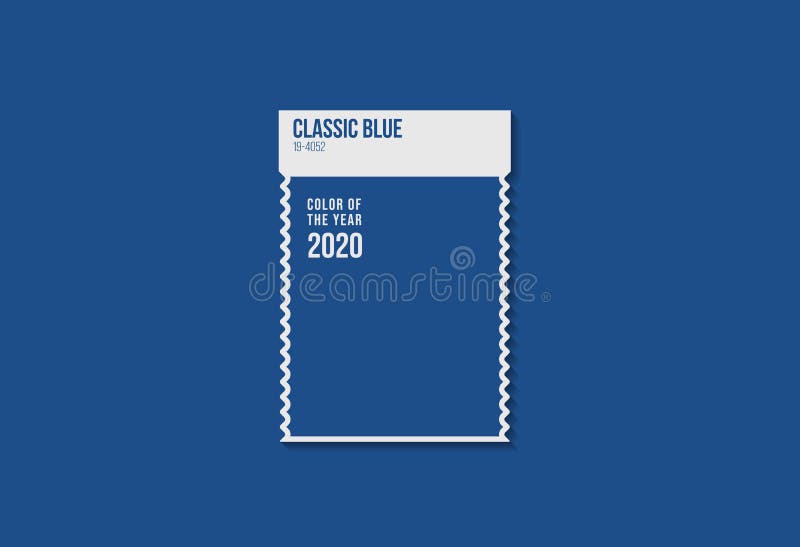 Classic Blue Color of the Year 2020, Trendy Color of 2020 Stock Vector ...