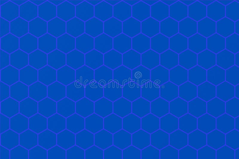 Hexagonal Pattern Background, with Classic Blue Fill and a Bright Blue ...