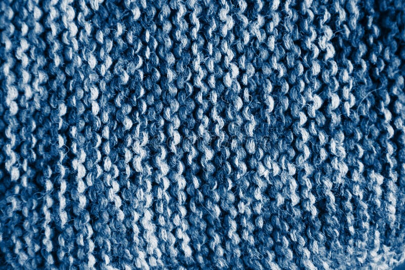 Classic Blue Knitting Wool Texture Background. Texture in Trendy Color ...